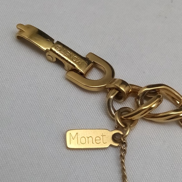 Vintage | Jewelry | Vintage Monet Gold Charm Bracelet Charms Rare ...